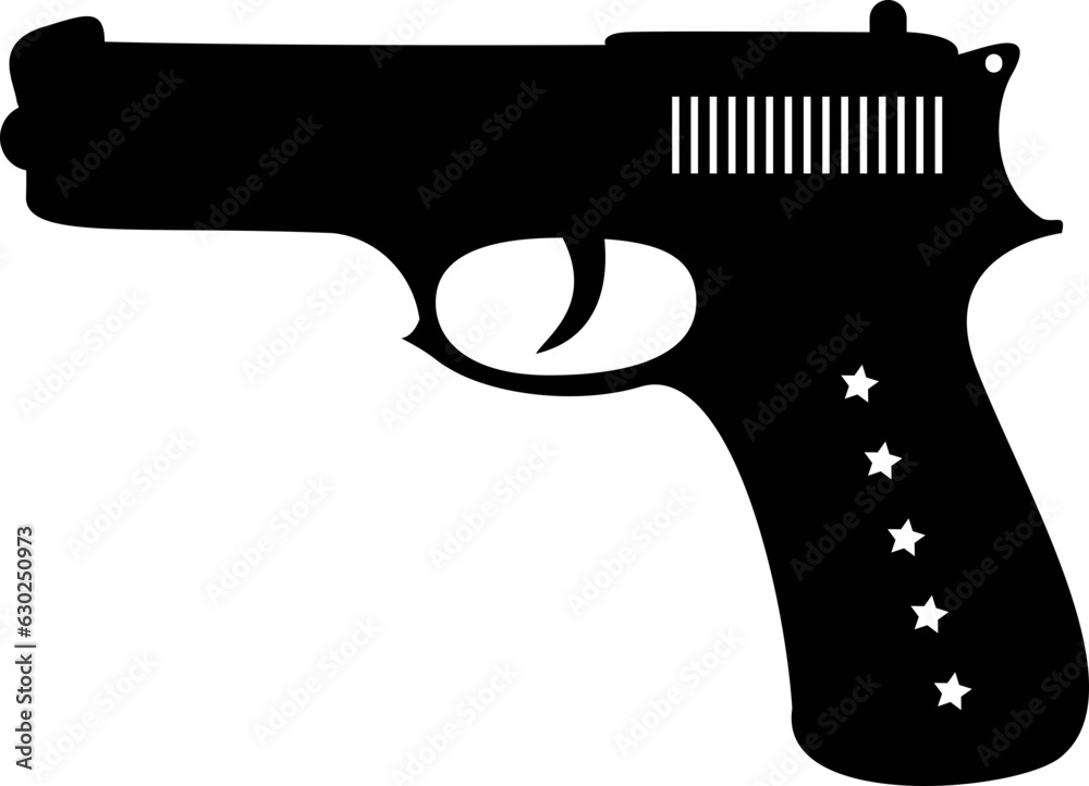 hand gun SVG vector cut file for cricut and silhouette png jpg Stock ...