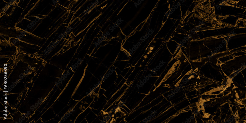 Textured of the black marble background. Gold and white patterned ...