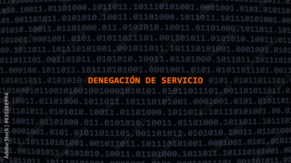 Cyber Attack Translation Denial Of Service Vulnerability Text In Binary System Ascii Art