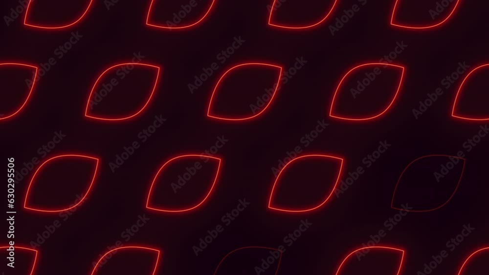 A mesmerizing abstract art piece featuring a bright red shapes grid ...