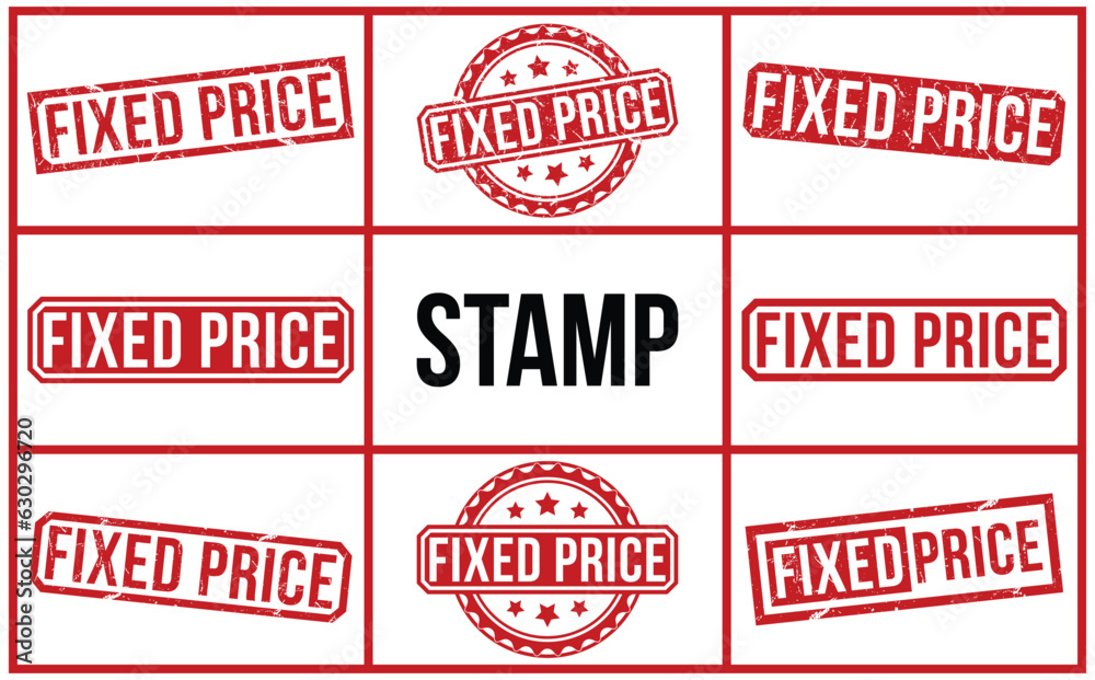 Fixed Price stamp red rubber stamp on white background. Fixed Price ...