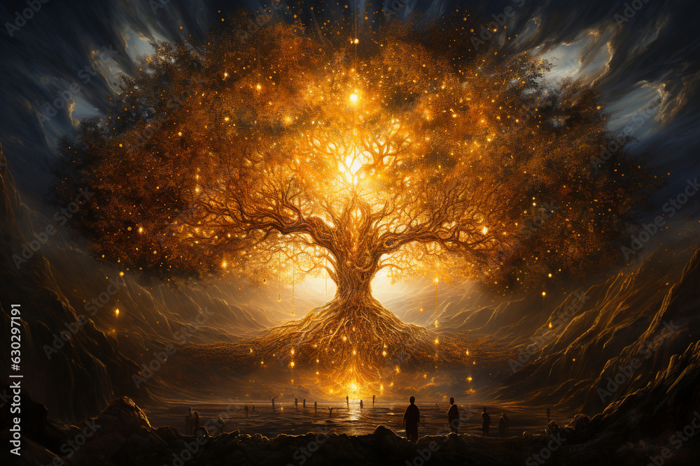 Tree of Life, representing eternal blessings and a gateway to heaven in ...