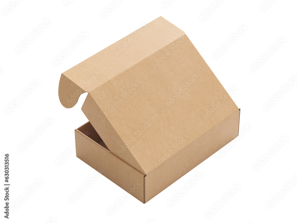 Brown Paper box Cardboard box isolated on white background Stock Photo ...