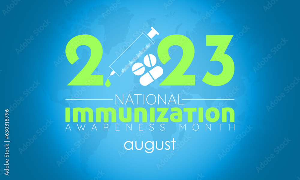2023 Concept National Immunization Awareness Month vector design ...