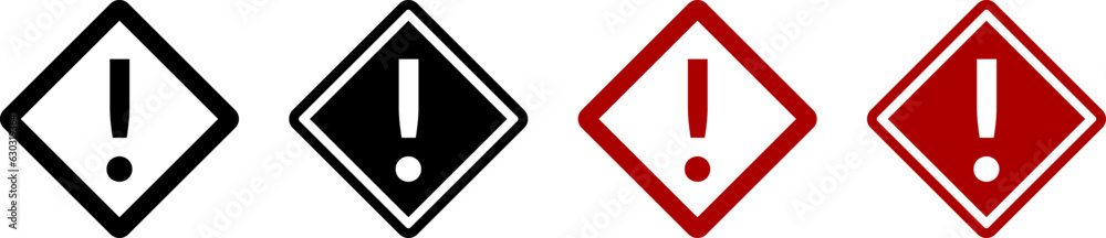 Attention Danger or Hazard Warning Sign with Exclamation Mark and ...