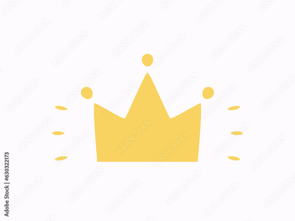 Simple crown icon. Clipart image isolated on white background Stock ...