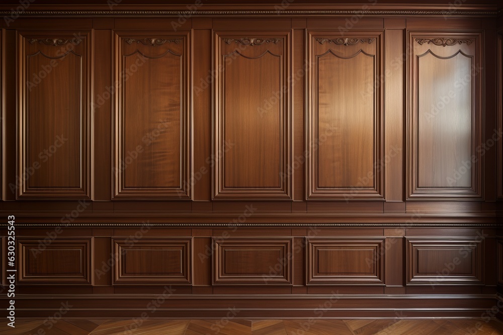 Luxury wood paneling background or texture. highly crafted classic ...