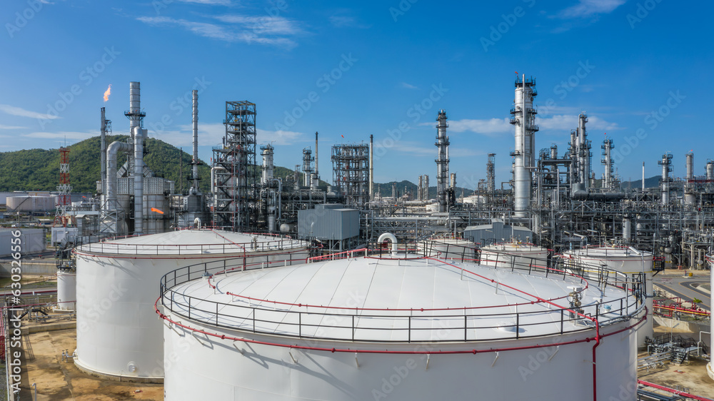 Oil and Gas refinery petrochemical plant industrial with oil and gas ...