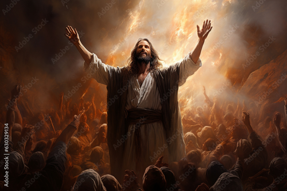 Jesus' resurrection, illustrating His victory over death and the ...