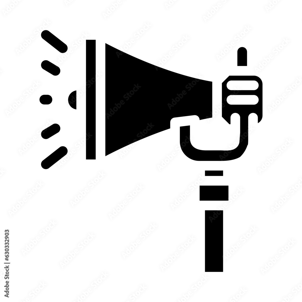 emergency siren alert glyph icon vector. emergency siren alert sign ...