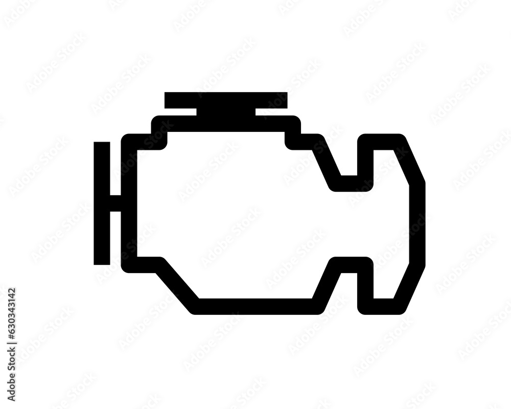 Car engine icon. Clipart image isolated on white background Stock ...