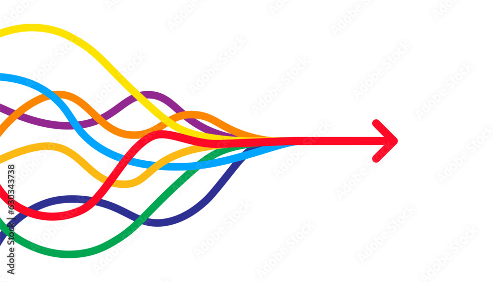 Colorful Merging Arrows Image Clipart Image Stock Vector Adobe Stock