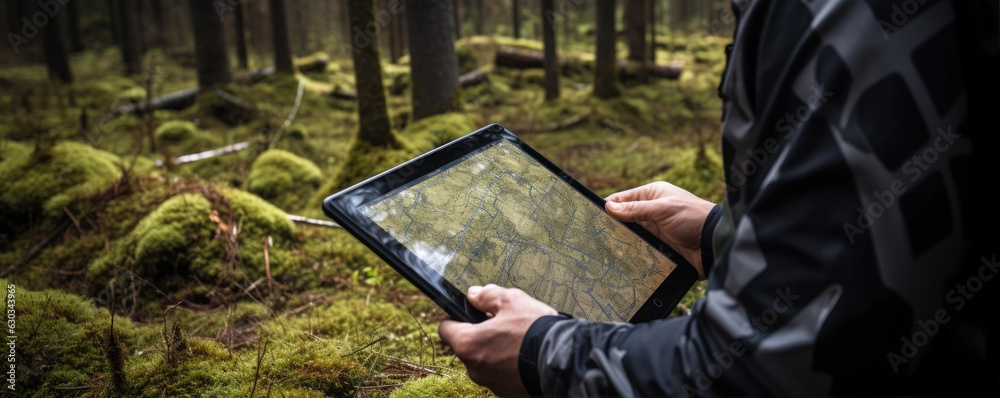 forest topography map, copy space for text Stock Photo | Adobe Stock