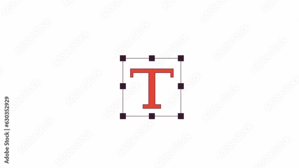 Customizing text in graphic design software line 2D object animation ... Customizing text in graphic design software line 2D object animation ...