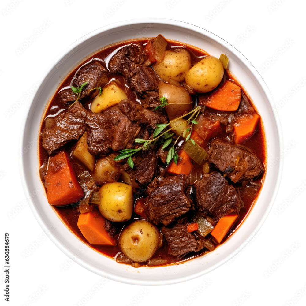 Potjiekos Stew Cooked In Pot Over Coals South African Cuisine On White ...
