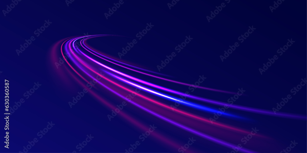 High Speed Lines With Focus vector background with blurred fast moving ...