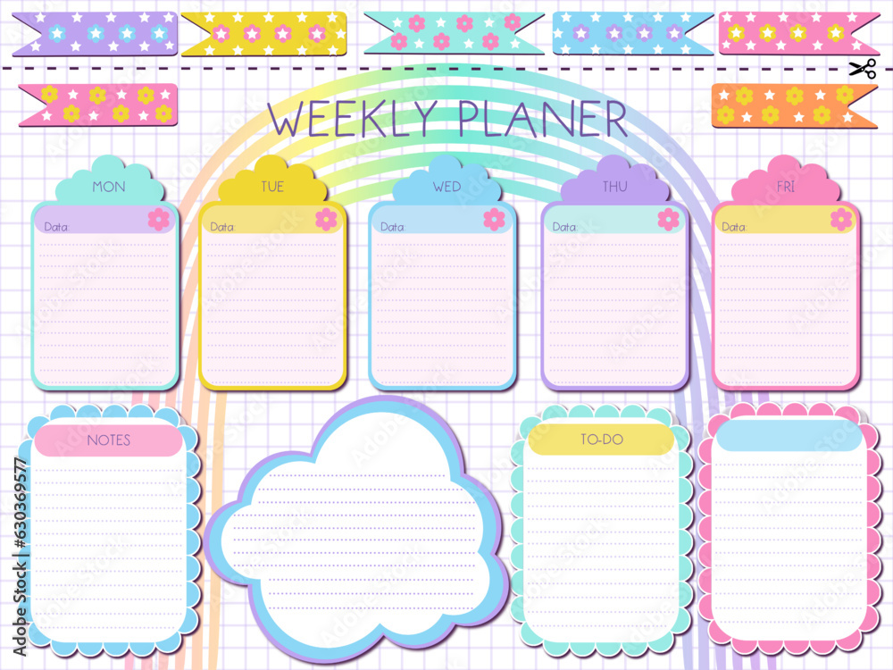 Planner stickers. Signs, symbols, objects and templates for planners ...