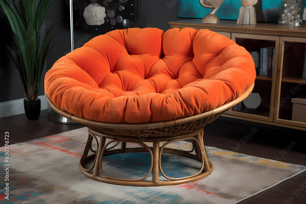 Papasan Chair - Philippines - A large round chair with a cushioned seat ...