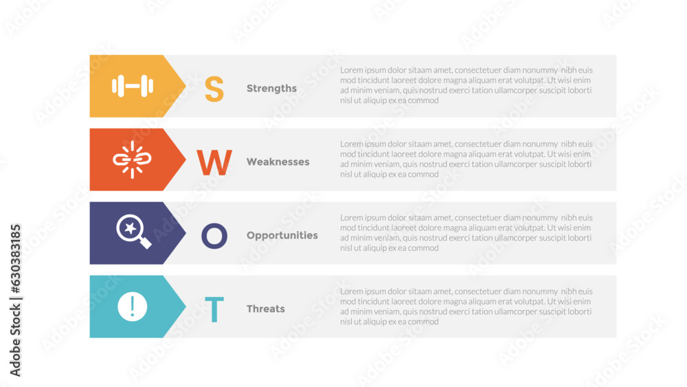 swot analysis strategic planning management infographics template ...
