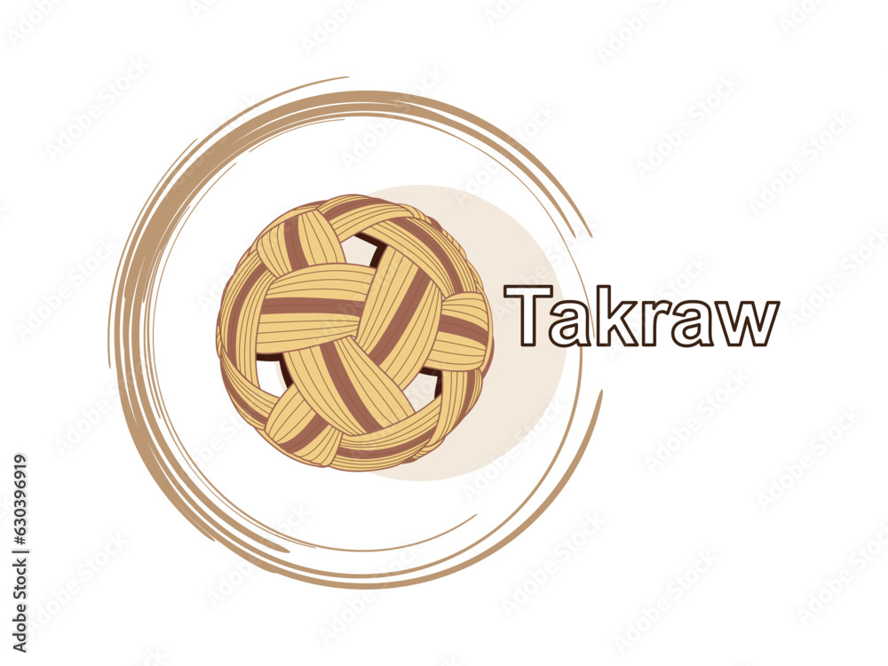 Vector illustration of sepak takraw ball. Sepak Takraw ball icon, sport ...
