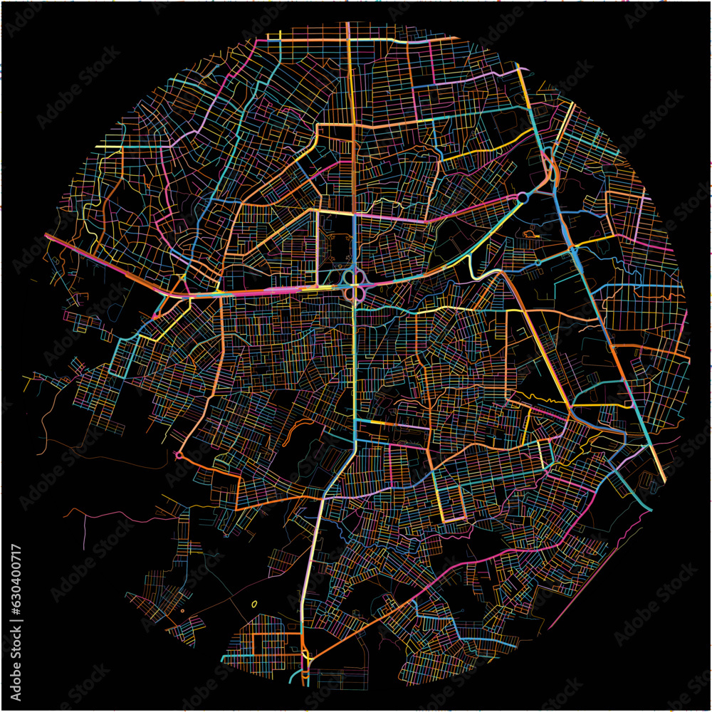 Colorful Map of Soledad with all major and minor roads. vector de Stock ...