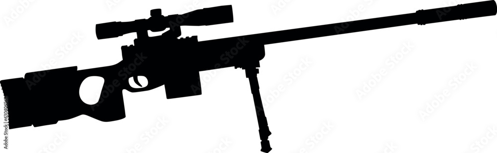 AWM Sniper Rifle SVG Cut File for Cricut and Silhouette, EPS Vector ...