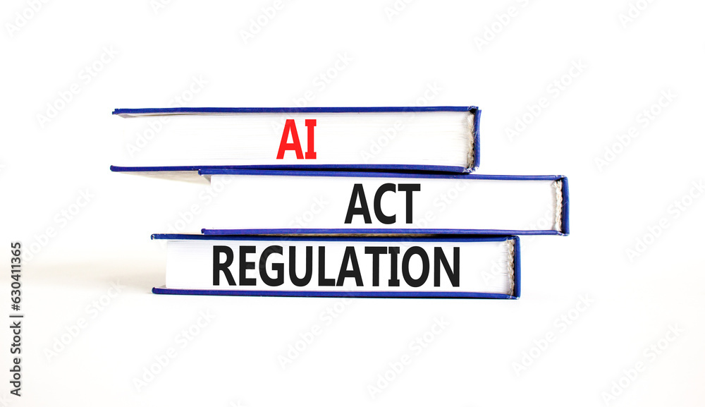 AI act regulation symbol. Concept words AI artificial intelligence act ...