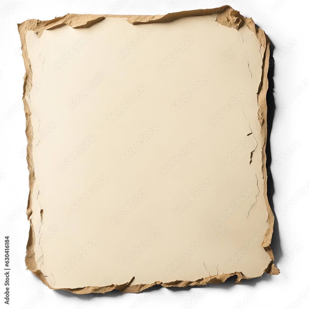 Mockup of a blank ancien parchment on alpha transparent background, AI ...