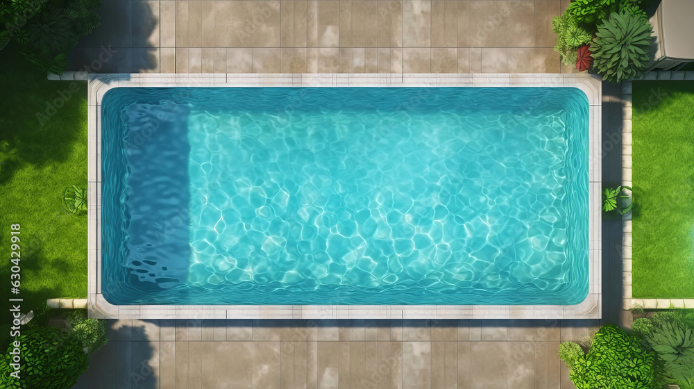 Swimming pool water, caustics ripple and flow texture. Summer ...
