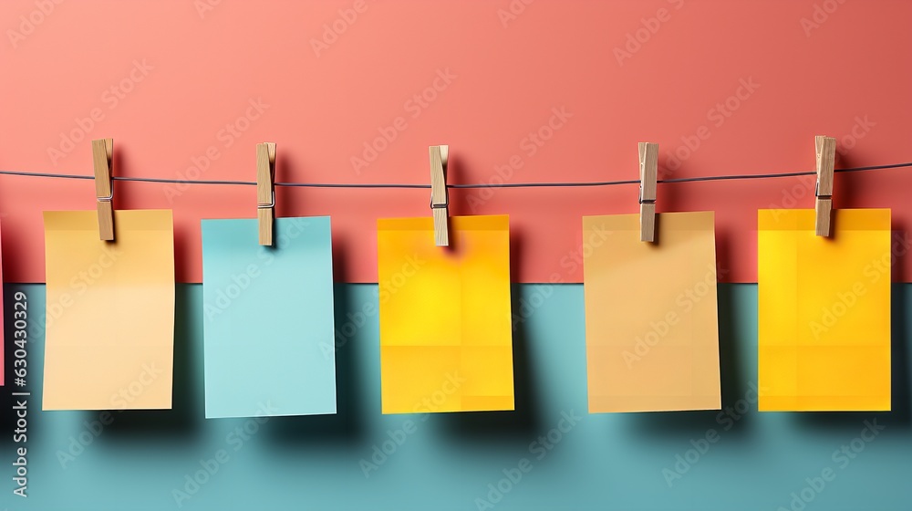 An empty sticky note with header and pin. Generative AI Stock ...