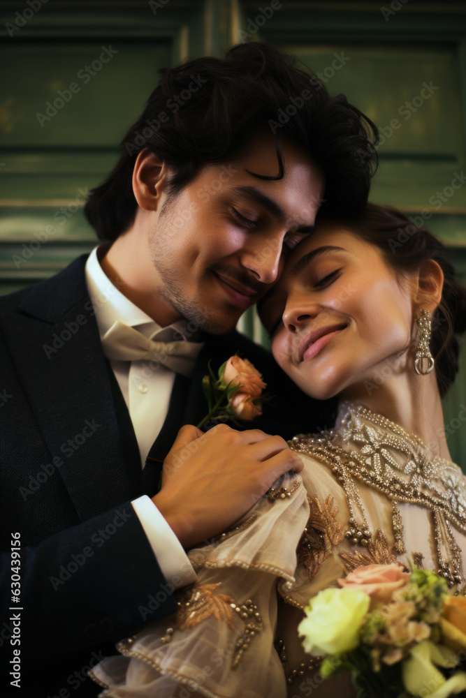 male/female woman/man model/couple in love in magazine editorial ...