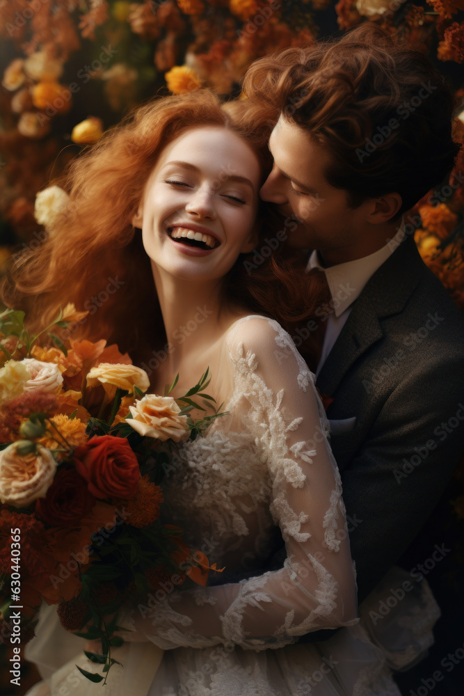 male/female woman/man model/couple in love in magazine editorial ...