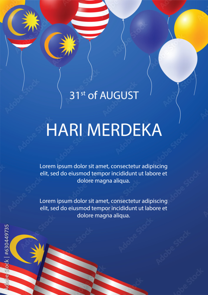 Photo Free vector happy hari merdeka independence day poster ...