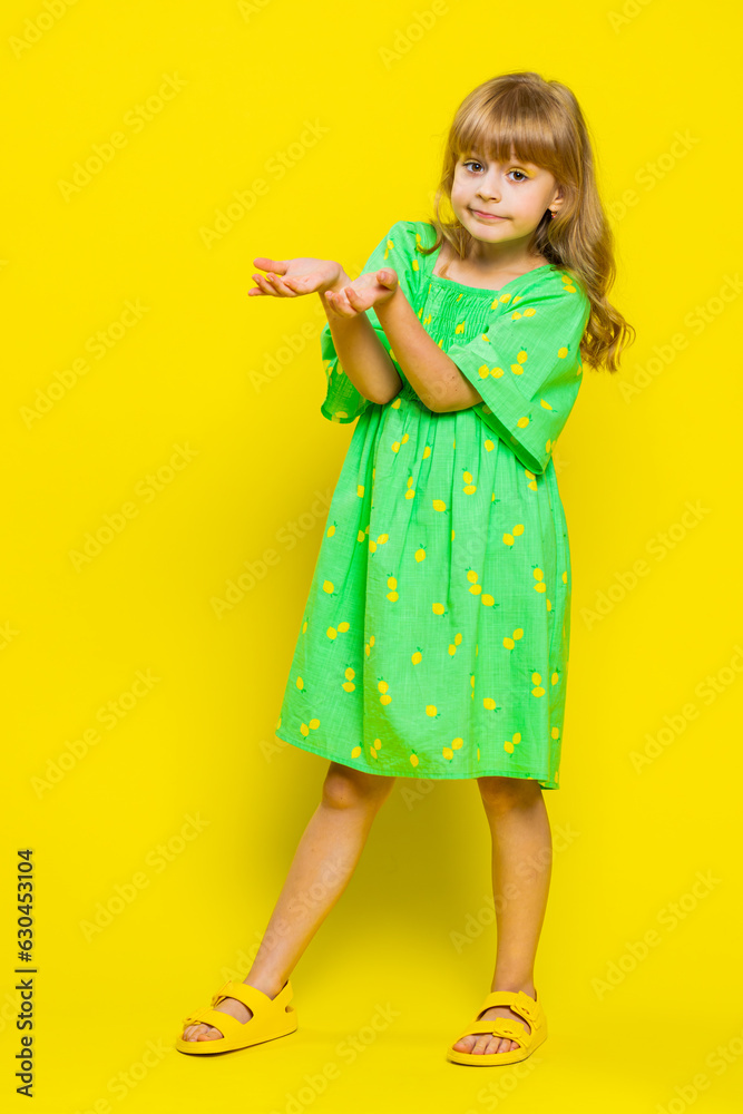 Child girl kid raising hands asking what why reason of failure ...