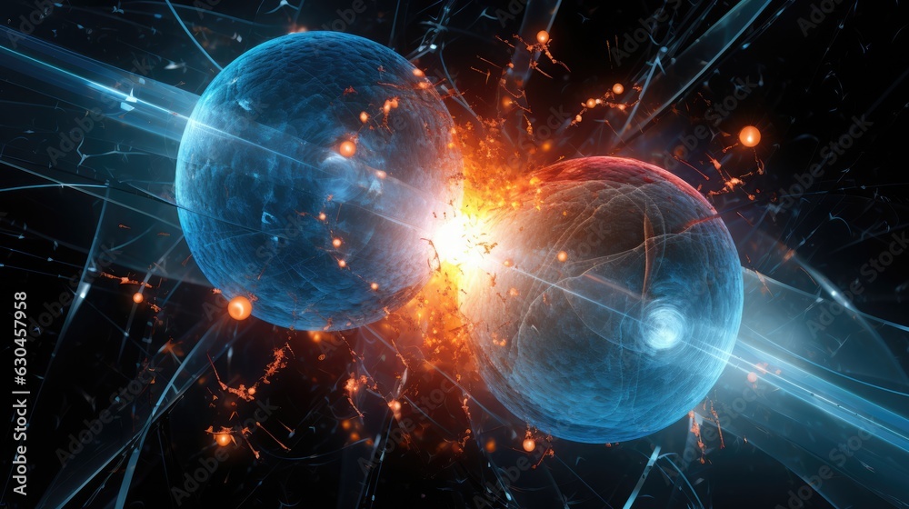 Dynamic Illustration of Two Atoms Colliding Inside a Particle Collider ...