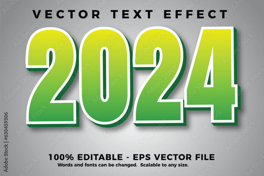 2024, Modern editable 3d text effect. 3d template editable text effect ...