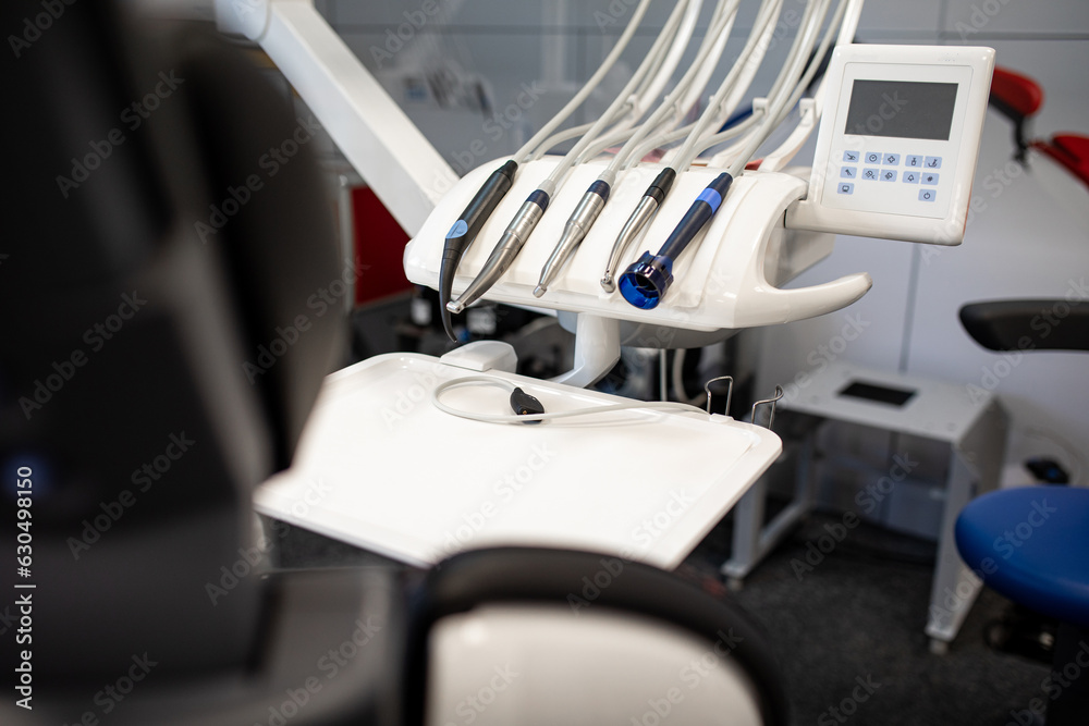 Special dental table with various innovative tools for treating teeth ...