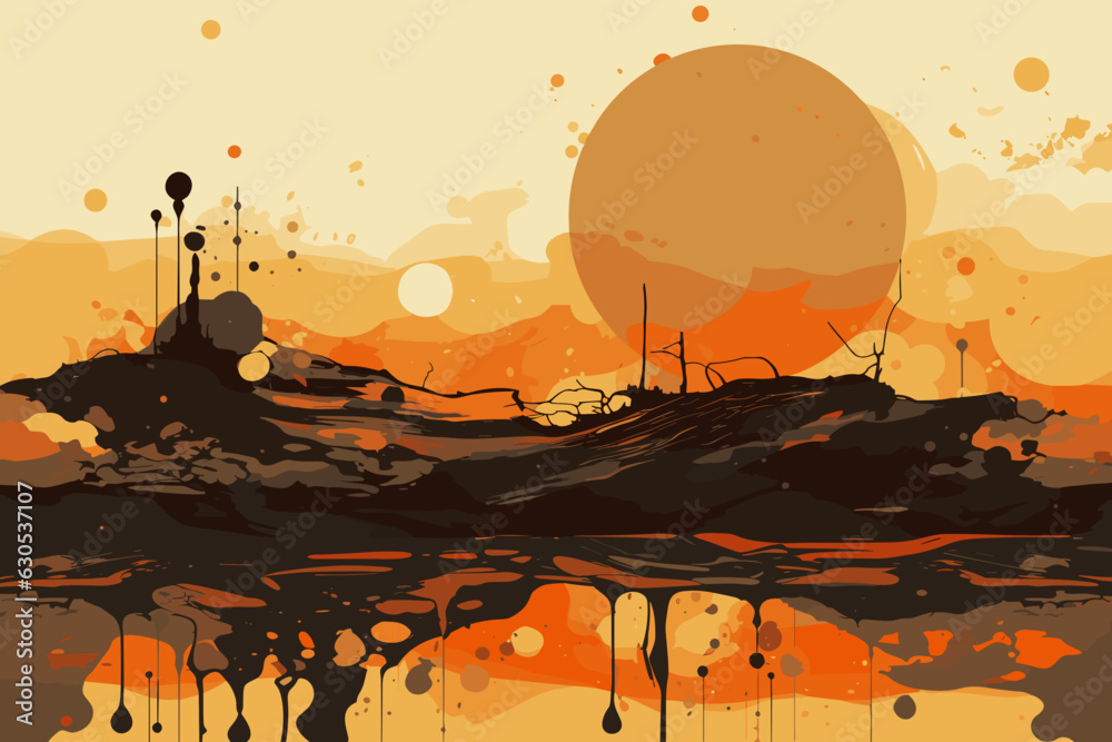 Hand-drawn cartoon Corrosion flat art Illustrations in minimalist ...