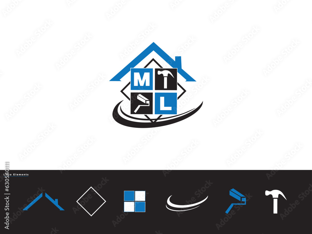 ML Building Logo, Real Estate Ml lm Logo Letter Design For You Stock ...