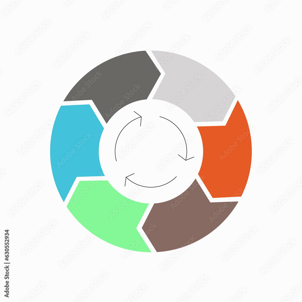 Vector circle arrows infographic. Template for cycle diagram, graph ...
