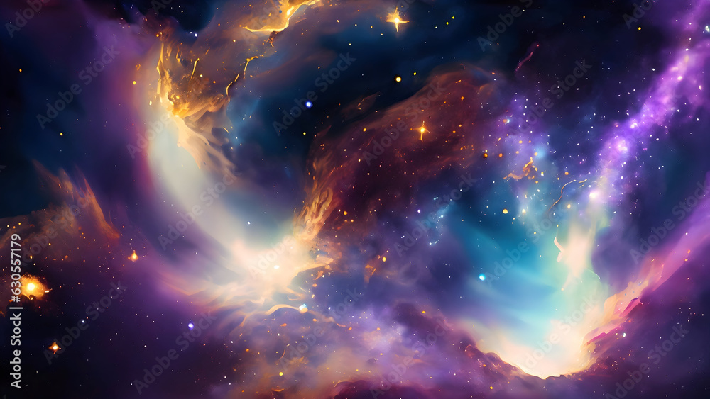 Cosmic space, stars and galaxies in outer space showing the beauty of ...