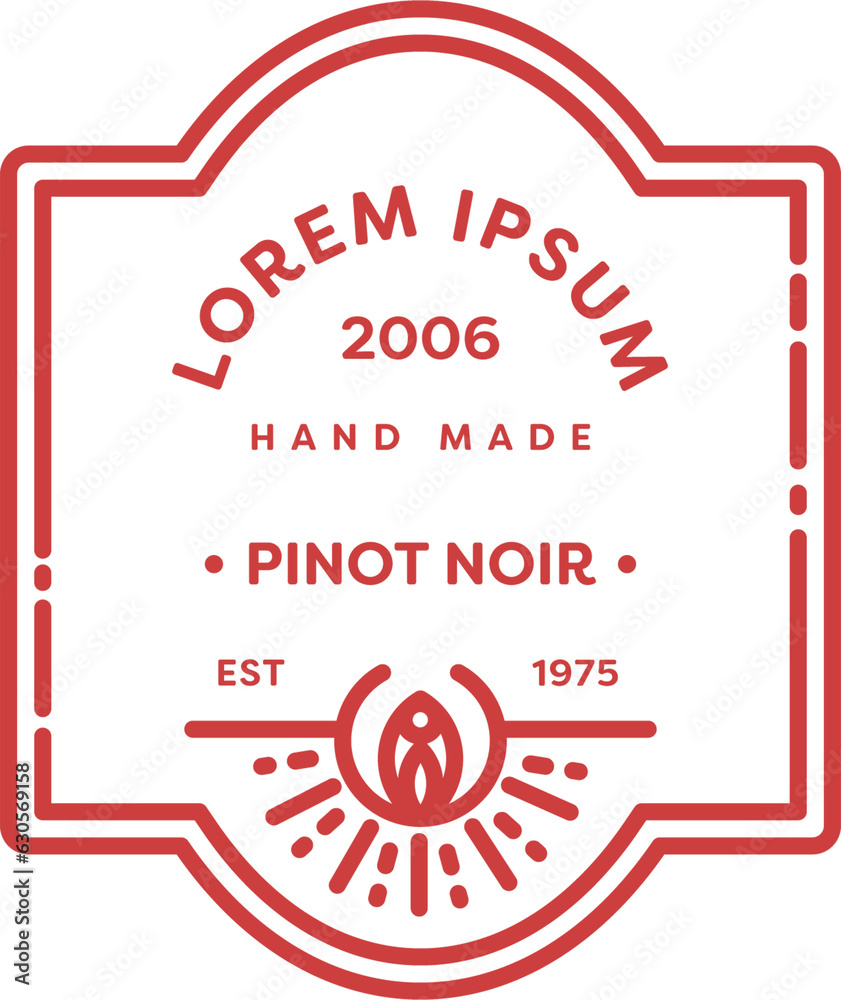 Digital png illustration of label with lorem ipsum text on transparent ...