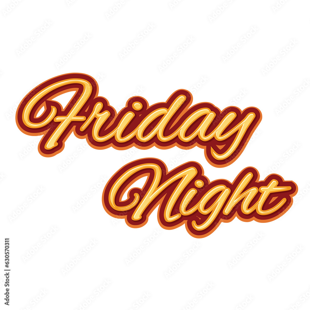 Digital png illustration of friday night text on transparent background ...