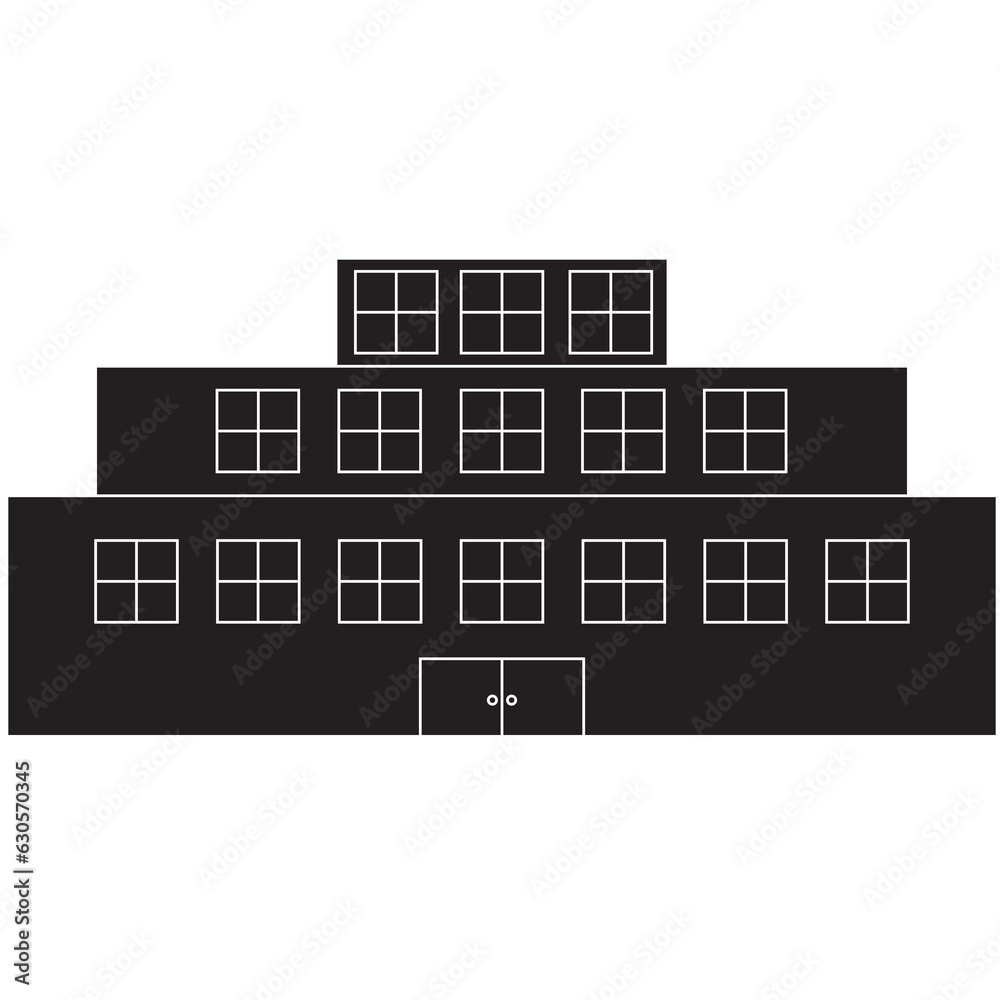 Digital png illustration of black school building on transparent ...