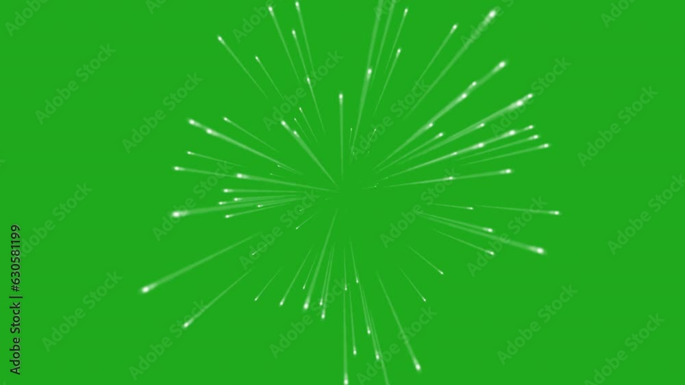 Projecting Arrow lines from the center on green screen background Stock ...