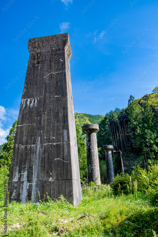 幻の鉄道遺産 広浜鉄道今福線 橋脚群 島根県浜田市 The heritage of Non-opened railway "Kouhin ...