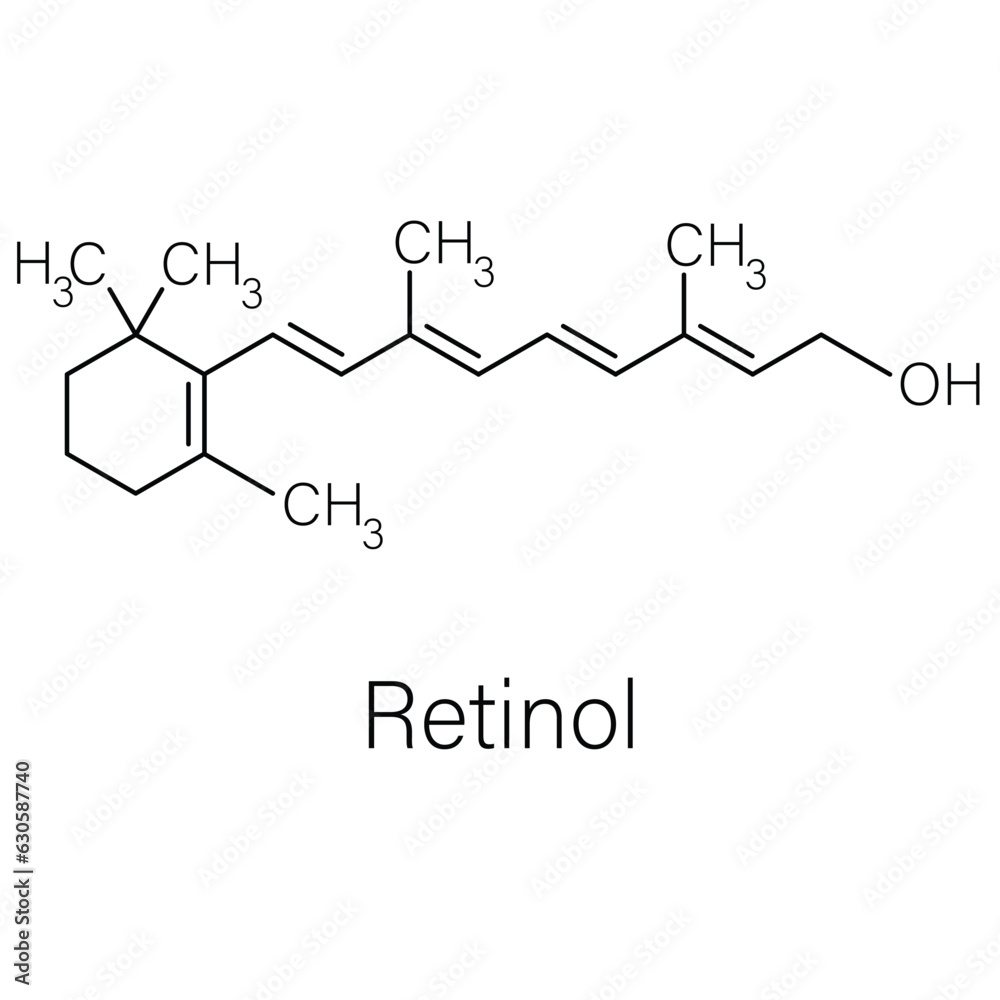 Formula of chemical structure of Drugs, Retinol .Donepezil .Vector EPS ...