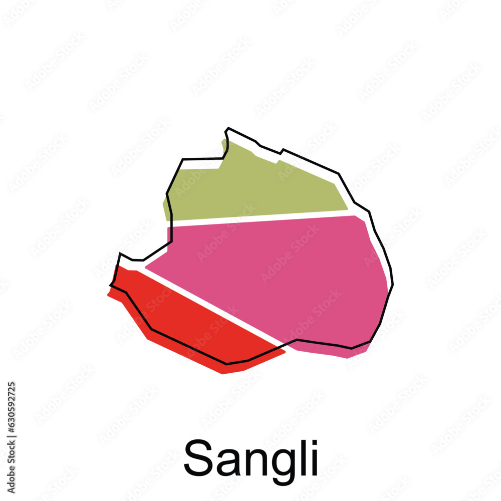 Sangli City of India Country map vector illustration design template ...