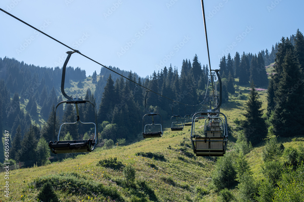 Mountains around Almaty Kazakhstan, Talgar gorge and ski resort Akbulak ...
