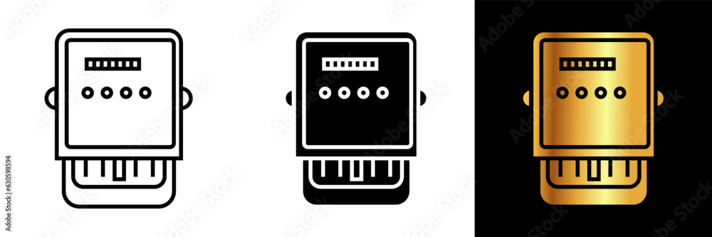 The Electrical Meter Icon represents a device used to measure and ...
